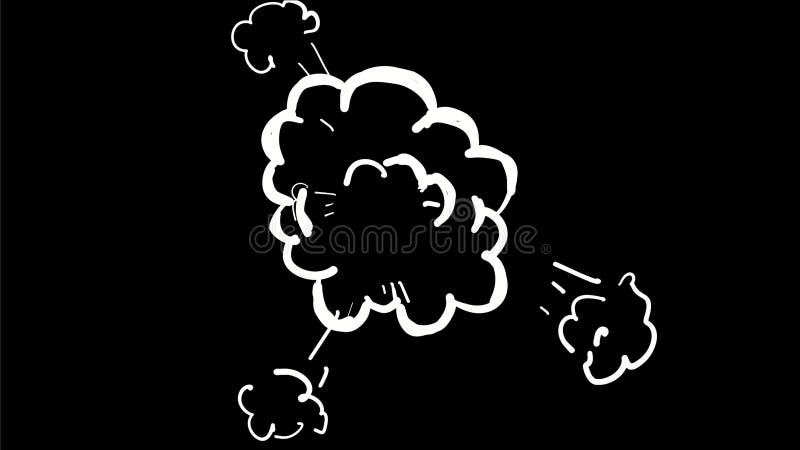Cartoon Style Hit by Punch Explosion Exploding 2D Animation Stock ...