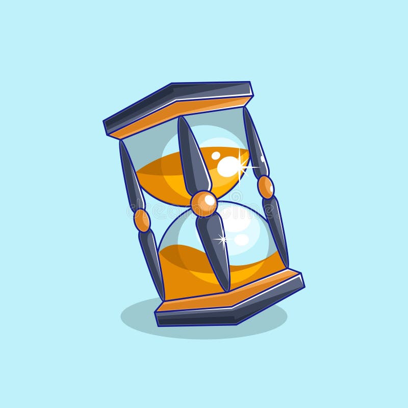 Cartoon Style Hourglass Design Stock Vector - Illustration of style ...