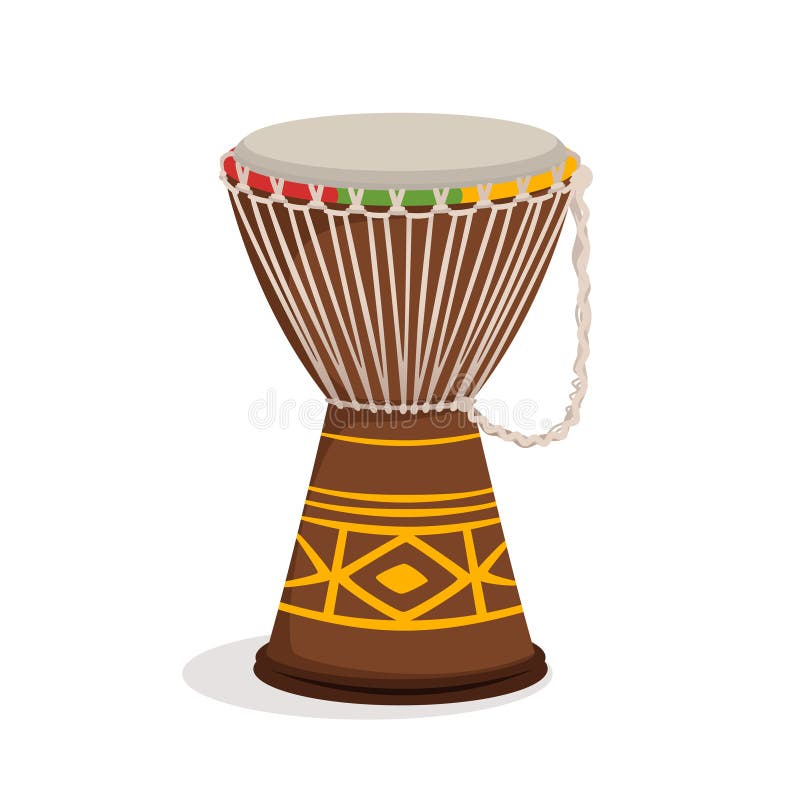 Cartoon Style Illustration of an African Drums Stock Vector ...
