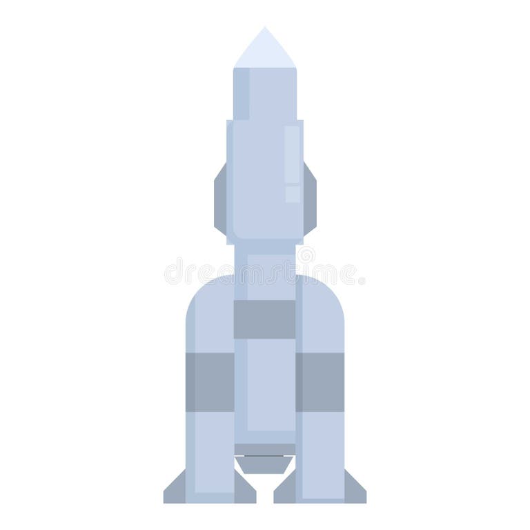 Space Rocket Standing on Launchpad Ready for Take Off Stock Vector ...