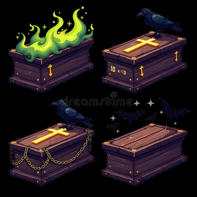 Different Coffins Stock Illustrations – 11 Different Coffins Stock ...