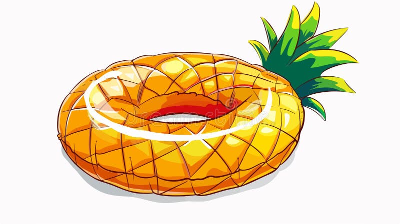 Pineapple Shaped Inflatable Rubber Ring Cartoon for Summer Fun Stock ...
