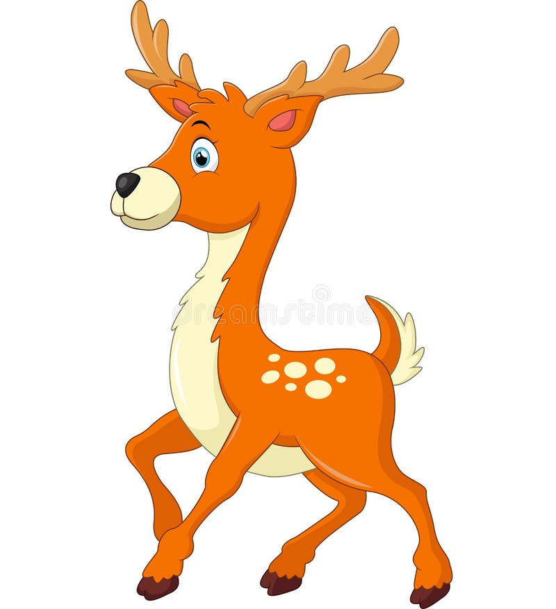 Cute baby deer cartoon stock vector. Illustration of expression - 82615180