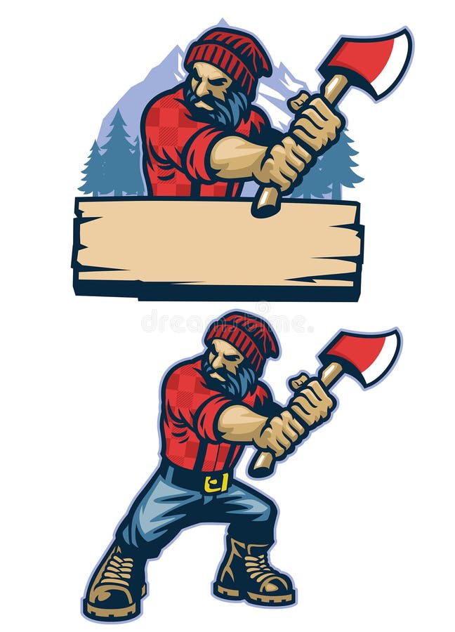 Logger Mascot Stock Illustrations – 324 Logger Mascot Stock ...