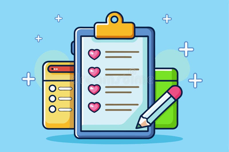 A Cartoon-style Mobile Note List Showcases Customizable Tasks and ...