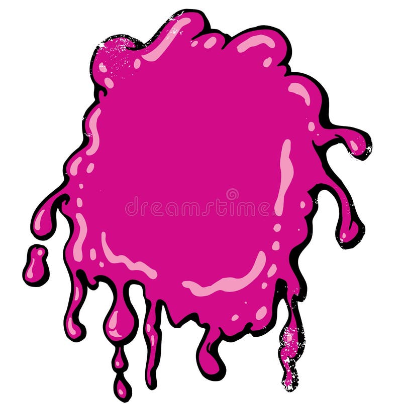Cartoon Style Paint Splat Vector Illustration Stock Vector ...