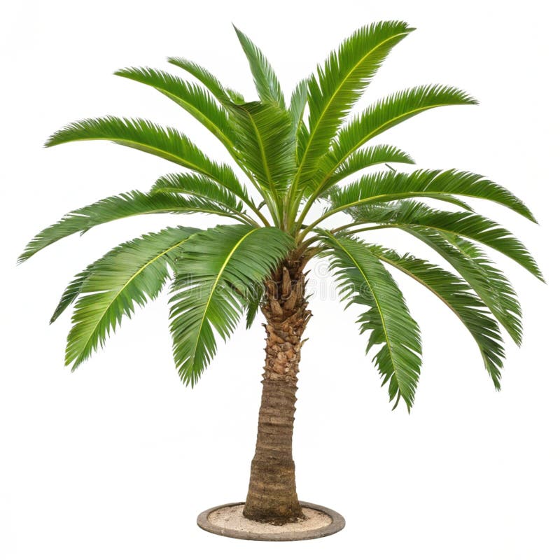 Cartoon Style Palm Tree stock illustration. Illustration of vacation ...