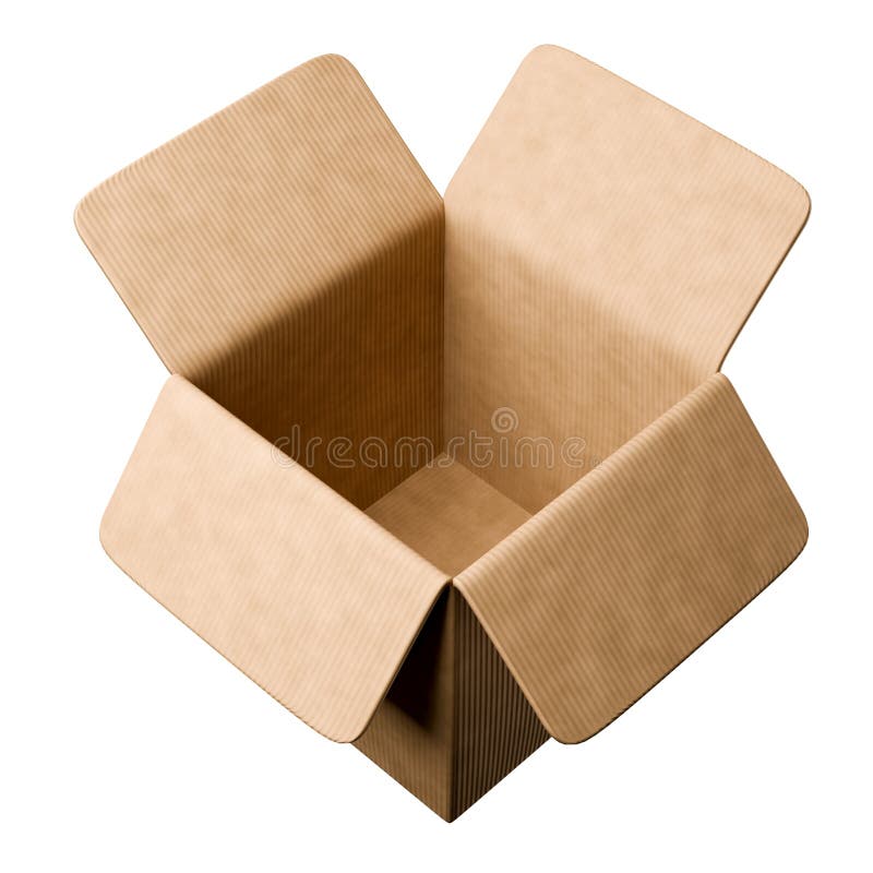 Cartoon Style Paper Box Model 3D. Stock Illustration - Illustration of ...