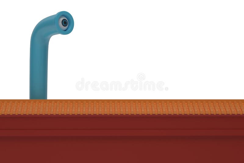 A Cartoon Style Periscope with Eye. 3D Rendering Stock Illustration ...