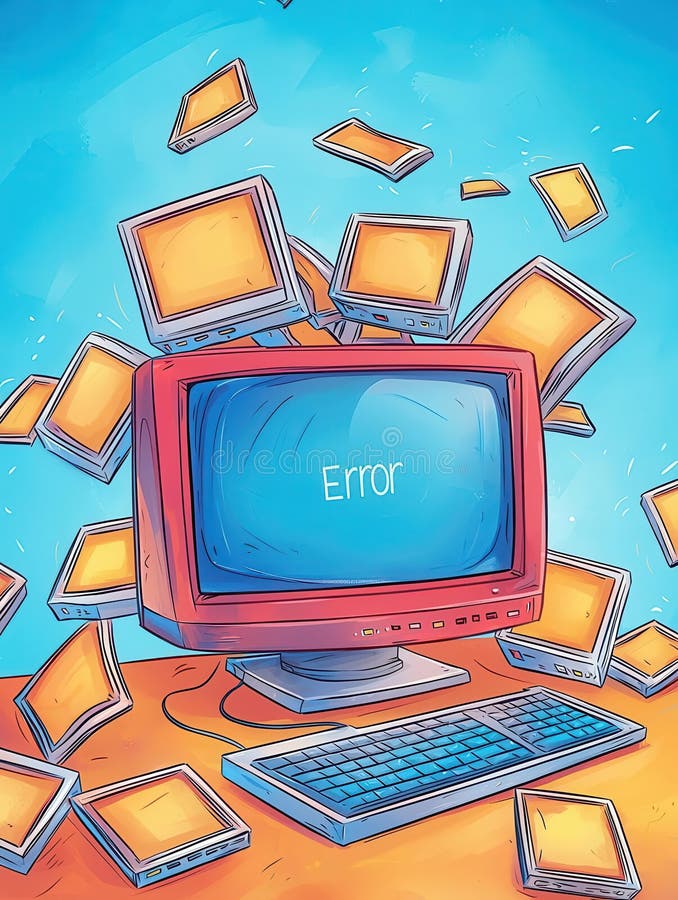 Cartoon Computer Issue Stock Illustrations – 374 Cartoon Computer Issue ...