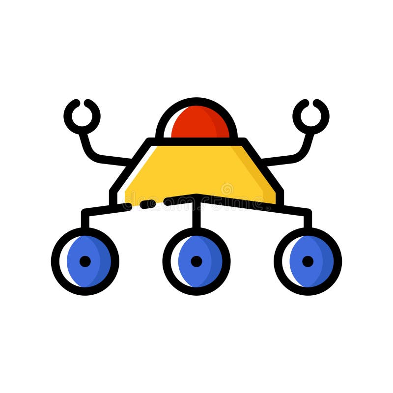 Cartoon Style Robot Colourful Vector Illustration. Cute Bot Icon. Stock ...