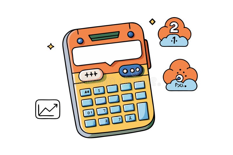 Cartoon Style Scientific Calculator with AI Enhancements, Colorful ...