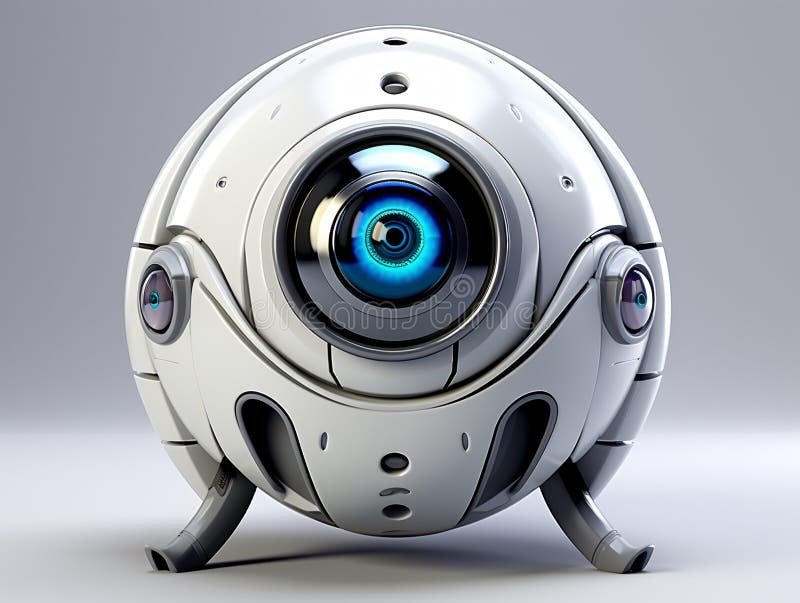 Cartoon Style Security Camera Like a Cute Robot Camera Stock ...