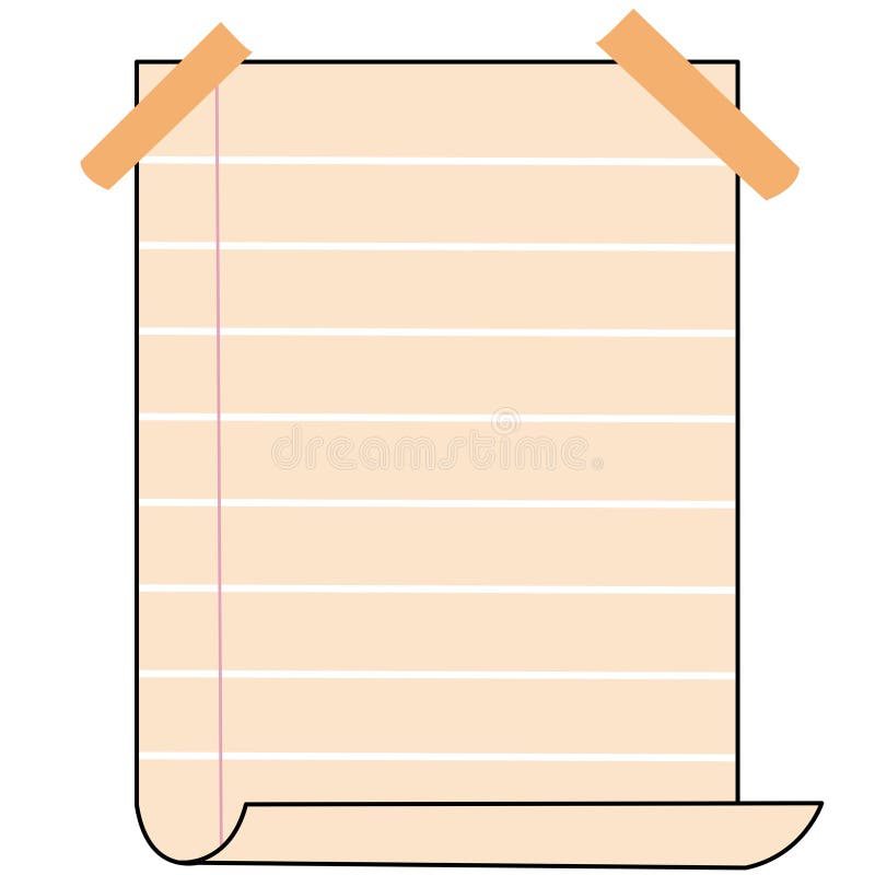 Cartoon Style Sticky Notes. Paper Notes with Adhesive Tape for Noting ...