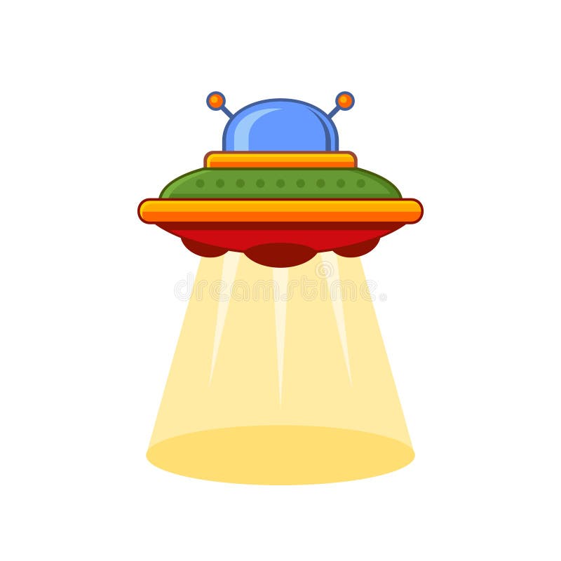 Cartoon Style UFO Vector Icon Stock Vector - Illustration of spaceship ...