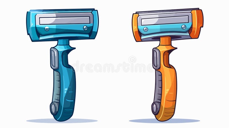 Razor and Razor Vector Drawing Cartoon Stock Illustration ...