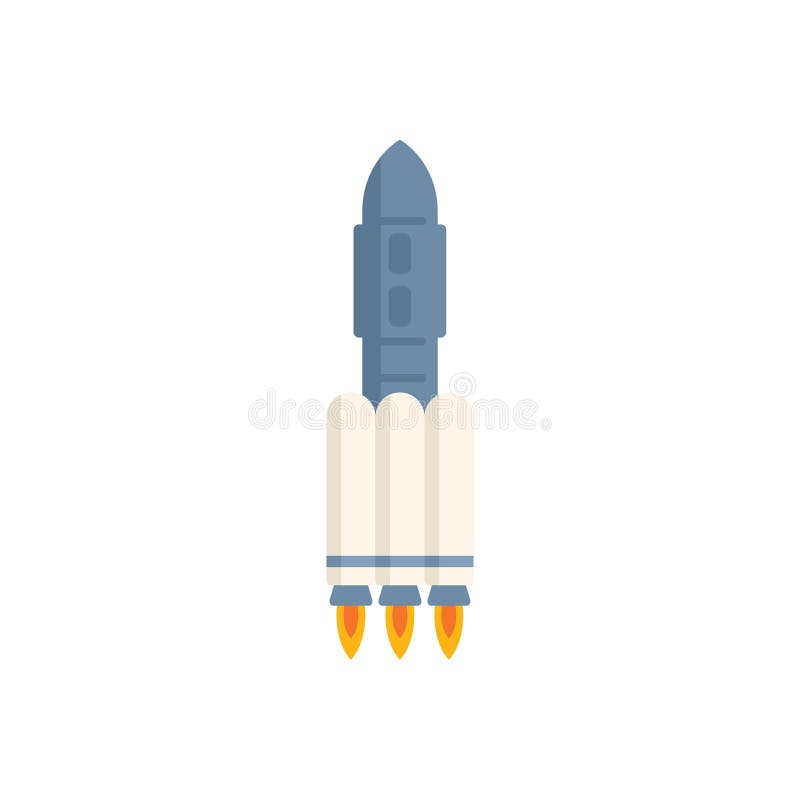 Space Rocket Launching Up with Fire and Smoke Stock Illustration ...