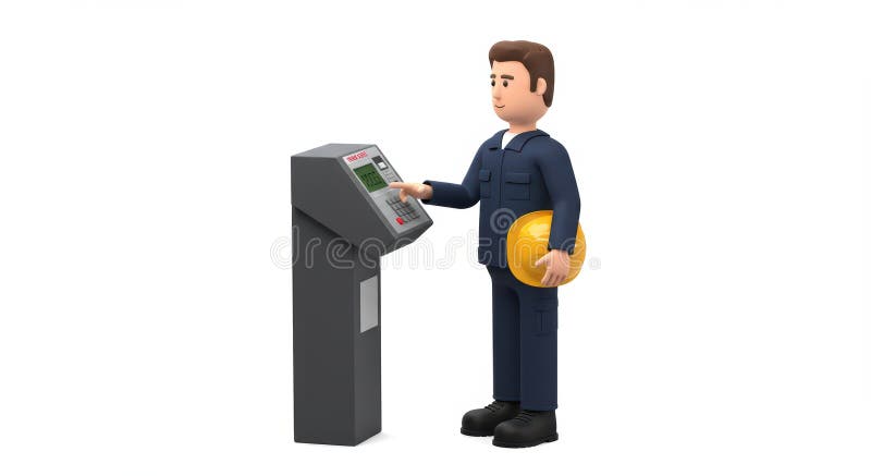 Punching Time Clock Stock Illustrations – 240 Punching Time Clock Stock ...