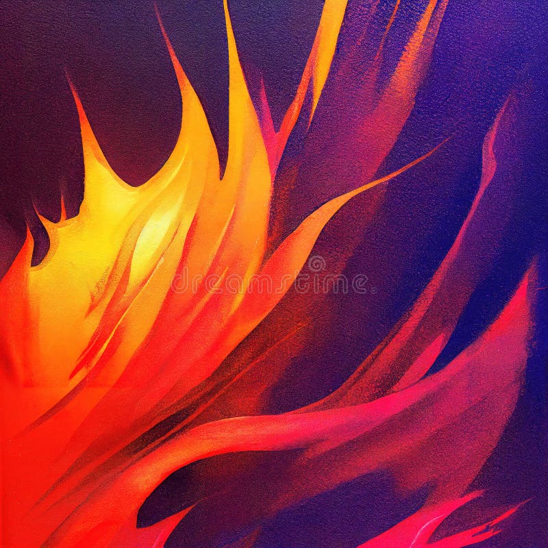Cartoon Styled Flame Pattern Illustration, Ai Generated Image Stock ...