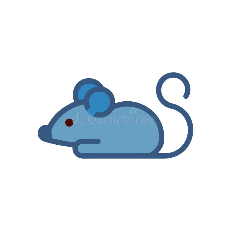 Cartoon Stylized Mouse on a White Backround Illustration Stock Photo ...