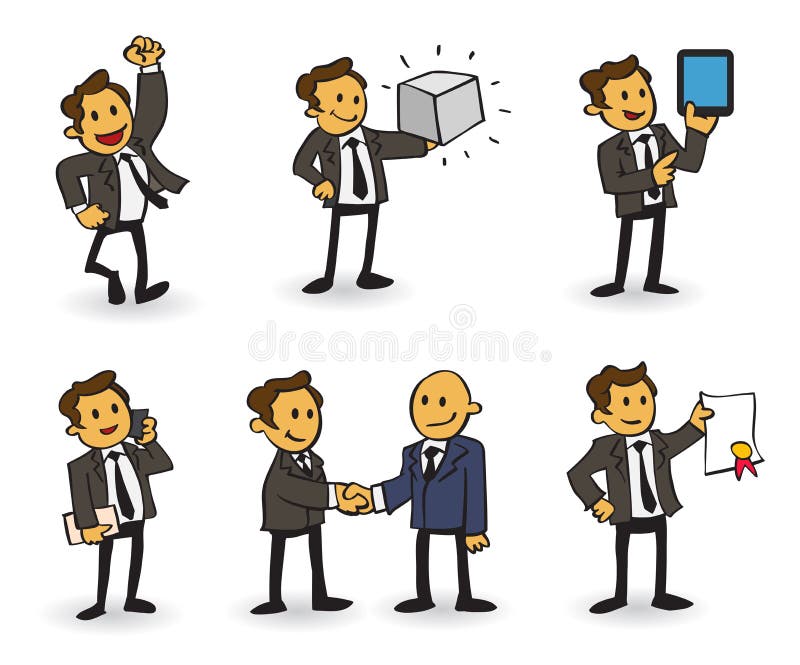 Cartoon of a Successful Business Man Stock Vector - Illustration of ...