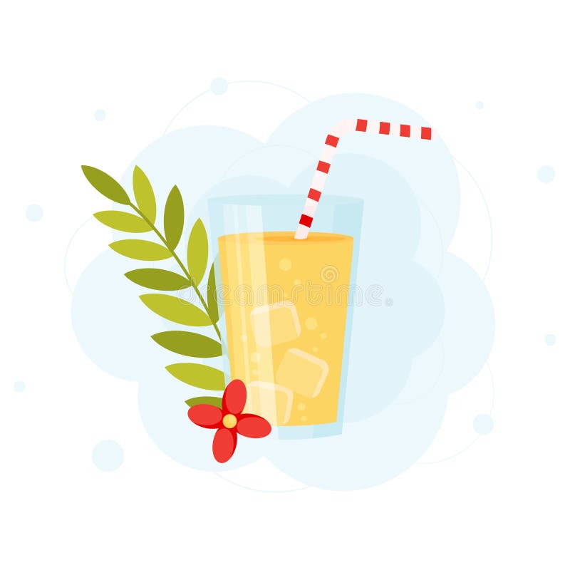 Cartoon Summer Tropical Drink Lemonade. Vector Stock Vector ...