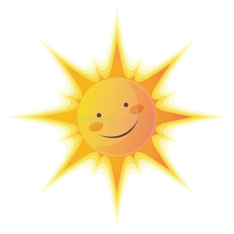 Cartoon Sun Face stock illustration. Illustration of cartoon - 10311145
