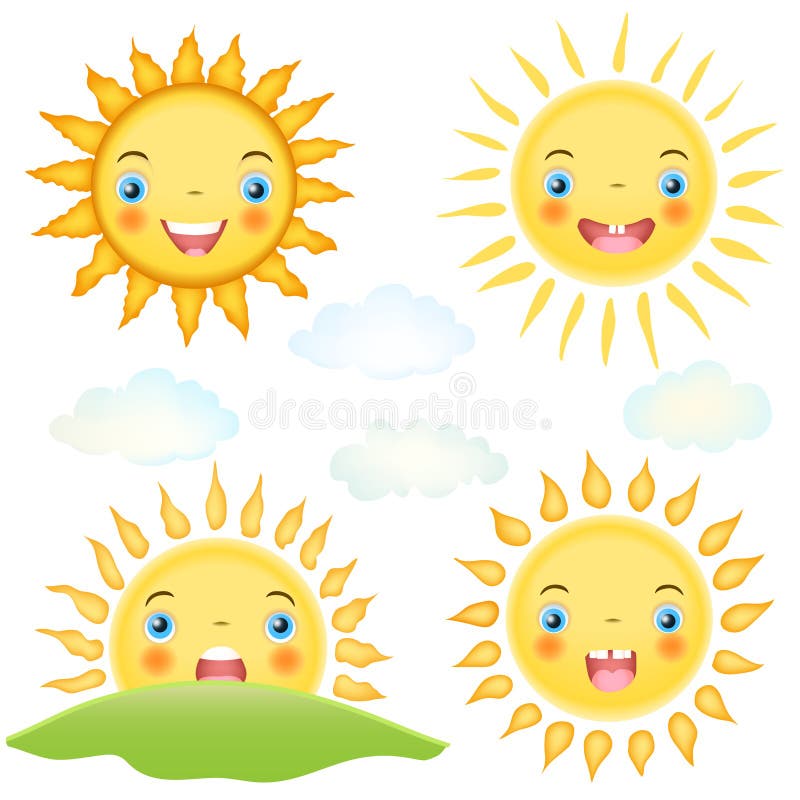 Cartoon sun character stock vector. Illustration of season - 76551889