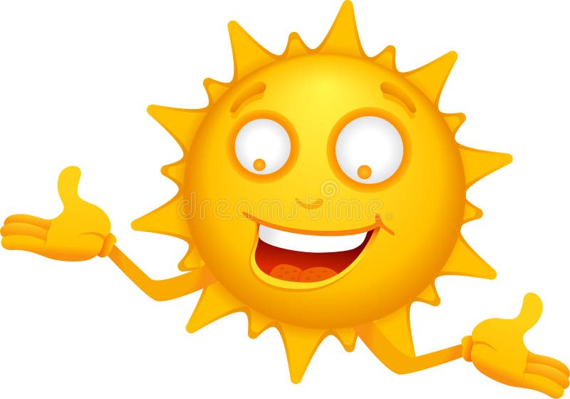 Cartoon Sun Characters 3 stock vector. Illustration of cheerful - 14640944