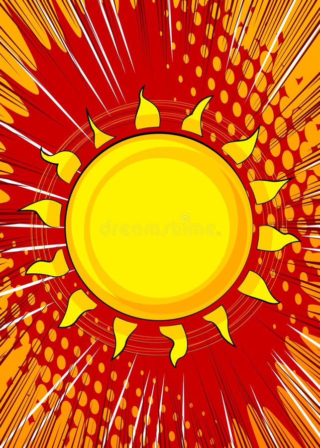 Cartoon Sun, Comic Book Illustration. Retro Vector Comics Pop Art ...