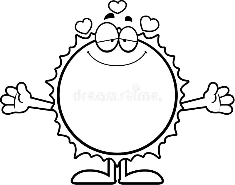 Cartoon Sun Hug stock vector. Illustration of vector - 47066274