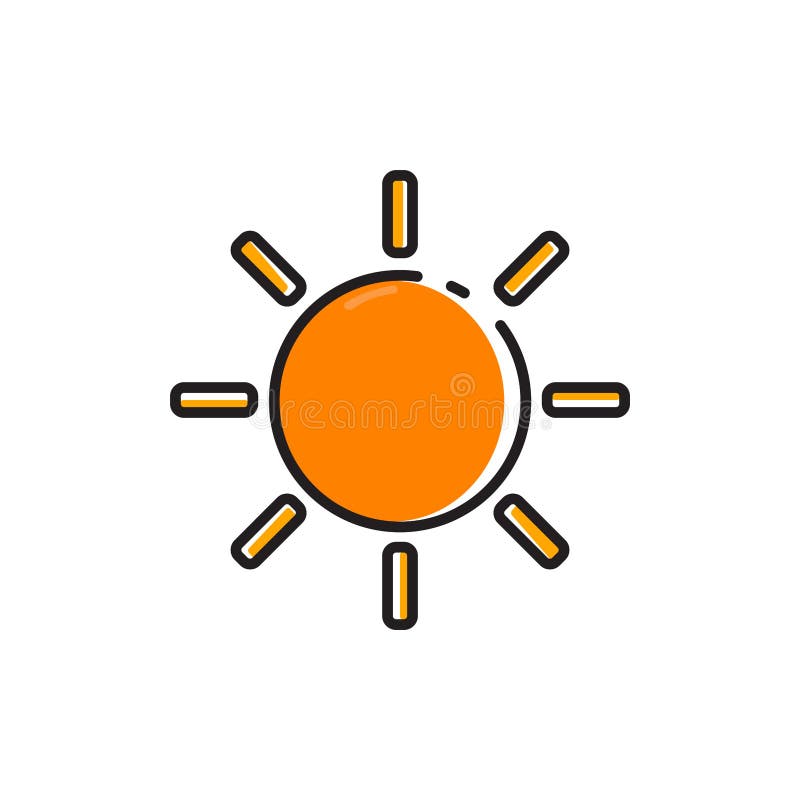 Cartoon sun icon stock vector. Illustration of nature - 261598594