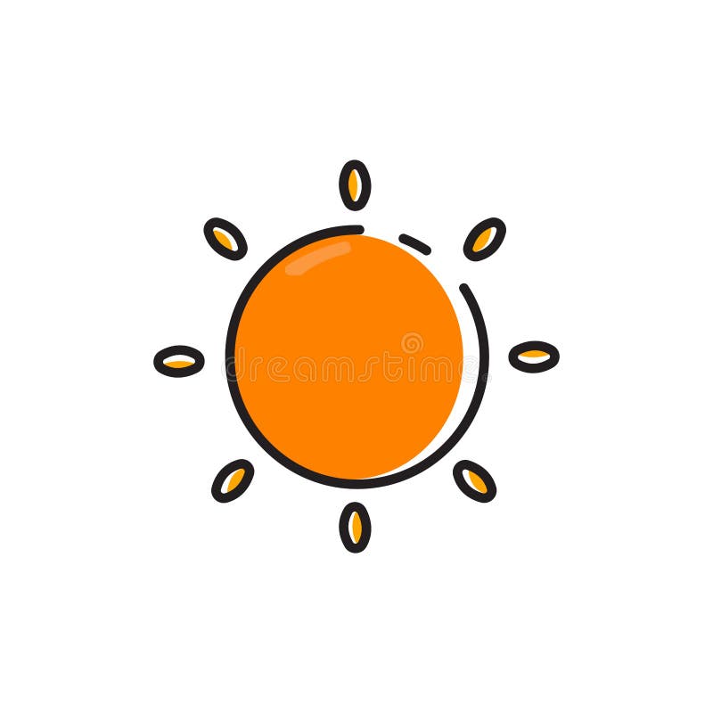 Cartoon sun icon stock vector. Illustration of cartoon - 261598599