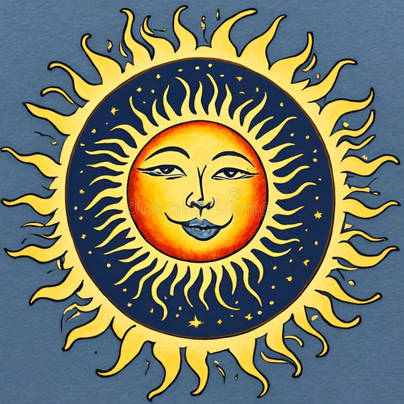 Cartoon Sun Illustrator Design Stock Illustration - Illustration of ...