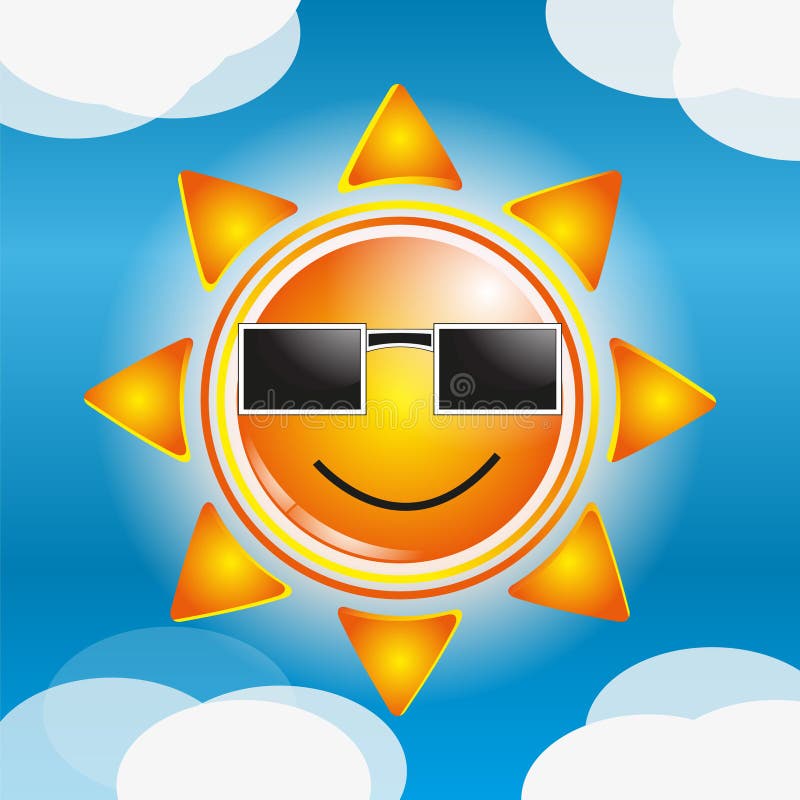 Cartoon Sun stock vector. Illustration of spring, season - 41526540