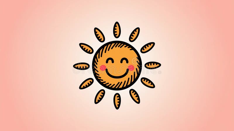 Cartoon Sun with a Smiley Face on it, AI Generated Stock Illustration ...