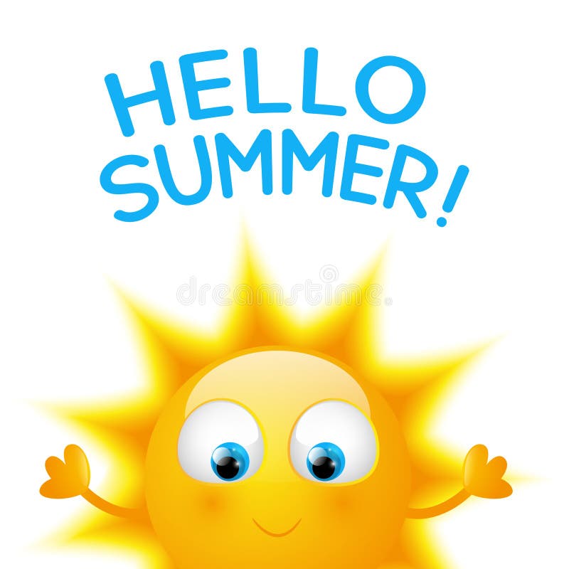 Cartoon Sun on White Background Stock Vector - Illustration of graphic ...