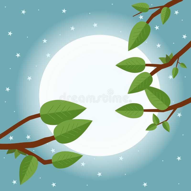 Leaf of the moon stock illustration. Illustration of icon - 19211138