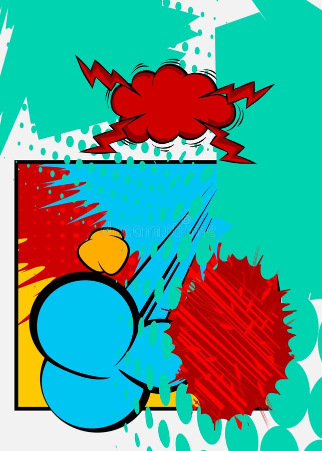 Cartoon Super Background, Comic Book Abstract Backdrop. Vector Comics ...