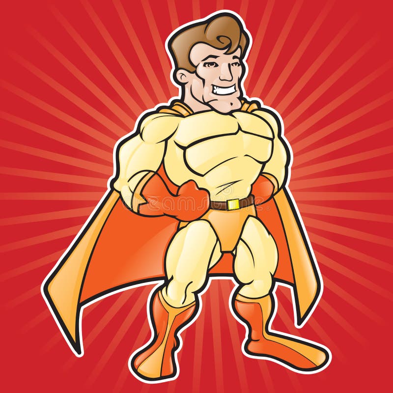 Cartoon Super Hero stock vector. Illustration of starburst - 12397684