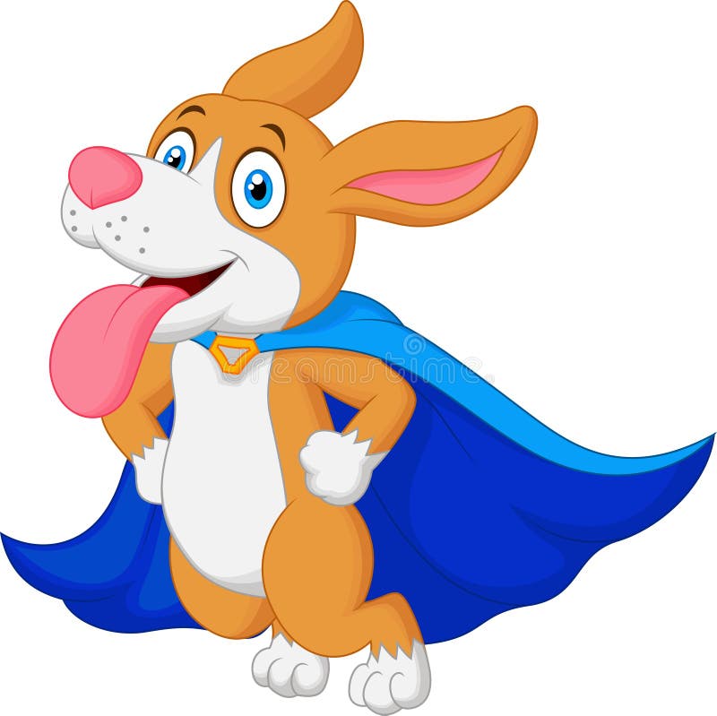Cartoon Super Hero Dog Flying Stock Vector - Illustration of legend ...
