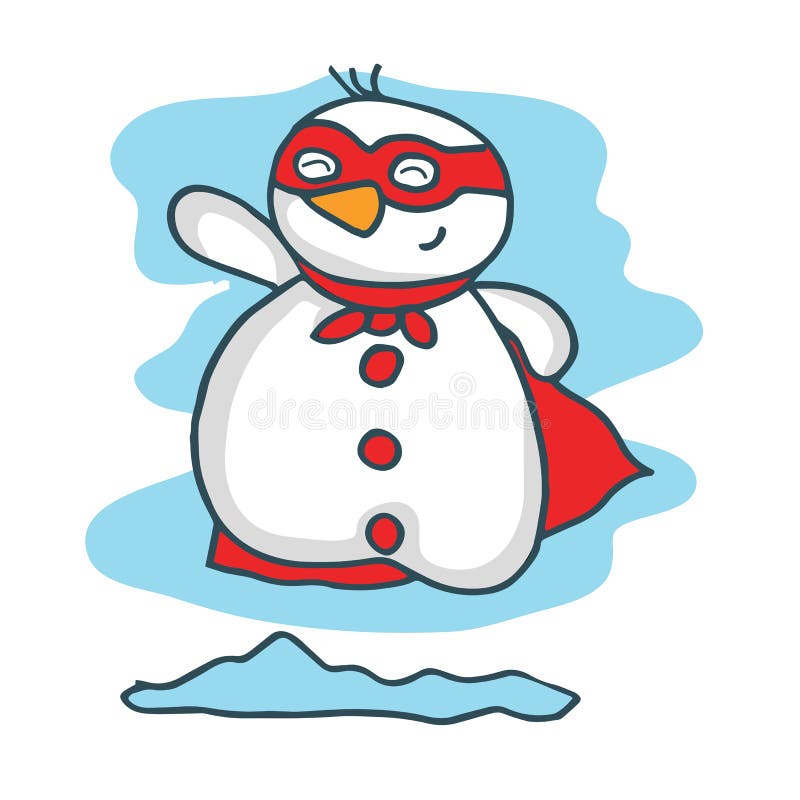Super Snowman stock illustration. Illustration of smiling - 22944875