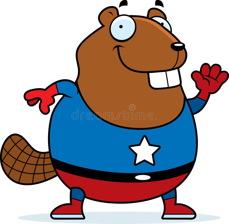 Cartoon Superhero Beaver stock vector. Illustration of clip - 47478804