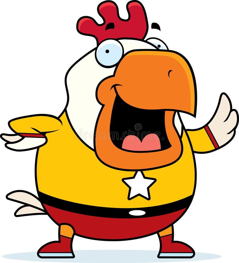 Cartoon Superhero Chicken stock vector. Illustration of graphic - 47401585