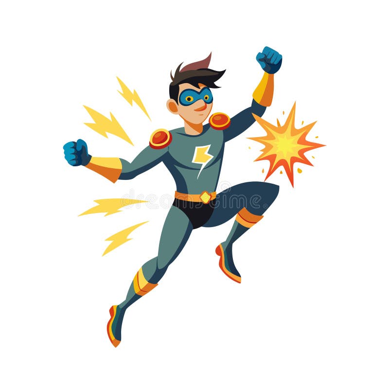 Lightning Power Icon in Flat Style. Energy Symbol Vector Illustration ...