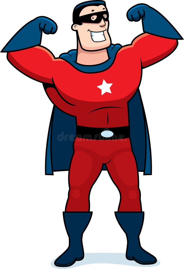 Cartoon Superhero Man stock vector. Illustration of hero - 41819796
