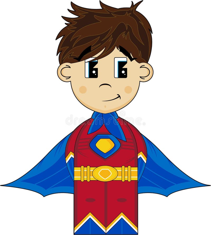 Cartoon Heroic Superhero stock vector. Illustration of cute - 95031086