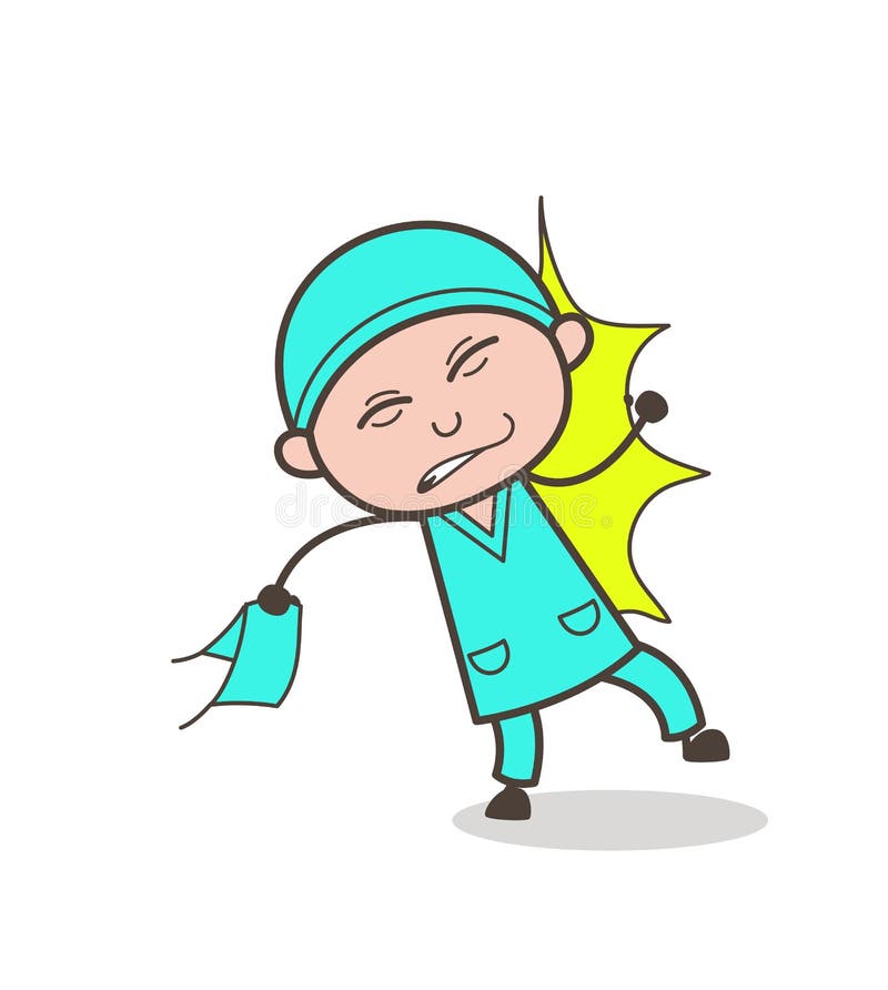 Wounded Patient - Cute Girl Cartoon Character Vector Illustration Stock ...