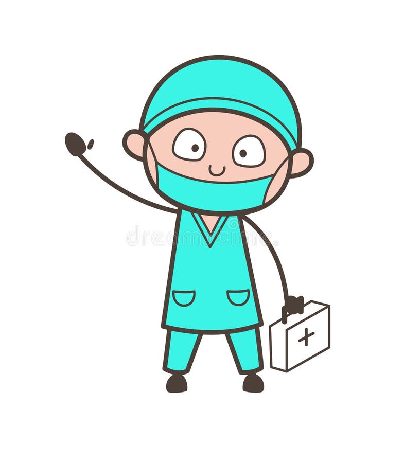 Cartoon Surgeon Doing Abdominal Operation Vector Concept Stock ...