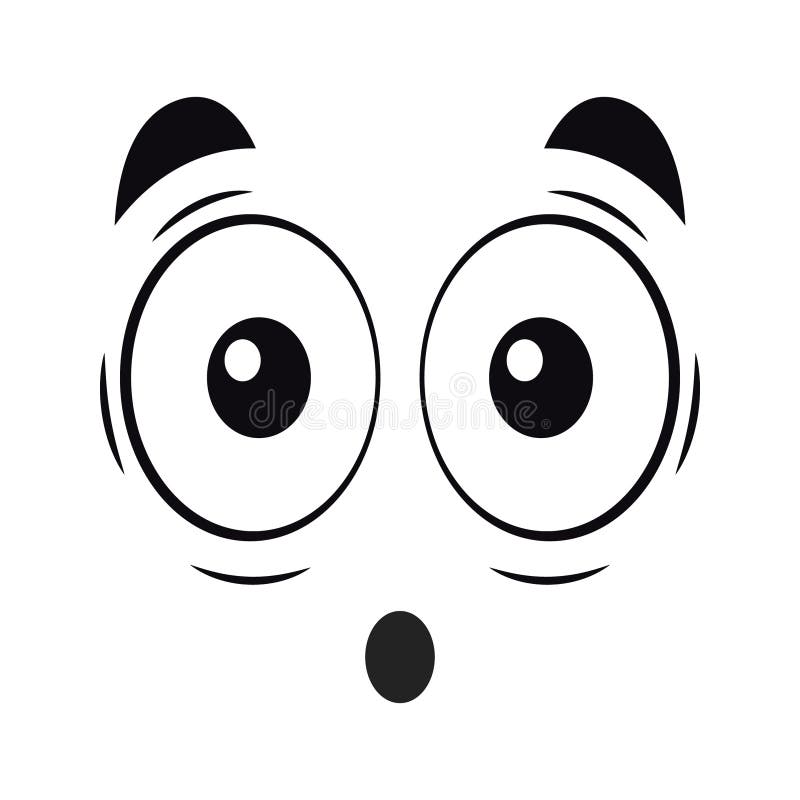 Cartoon Surprised Face. Surprised Expression Vector Stock Vector ...